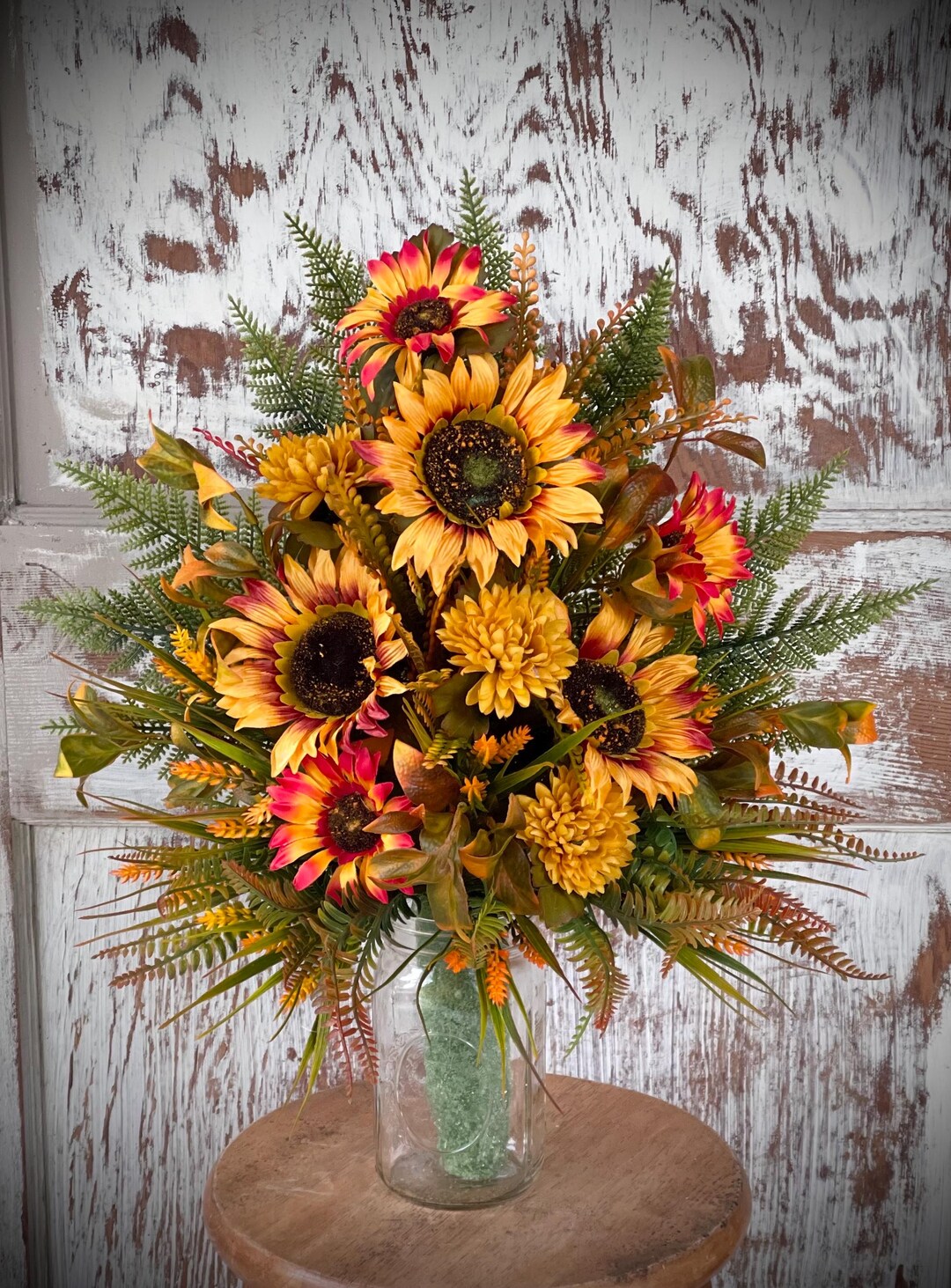 Fall Mausoleum Flower Arrangement Insert. Monument, Memorial, Mausoleum ...