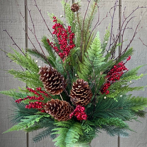 Christmas Cemetery Vase Flowers - Etsy