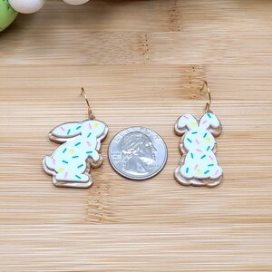 EASTER BUNNY COOKIE Earrings Best Friend Easter Gift Whimsical Mismatched Acrylic Earrings ...
