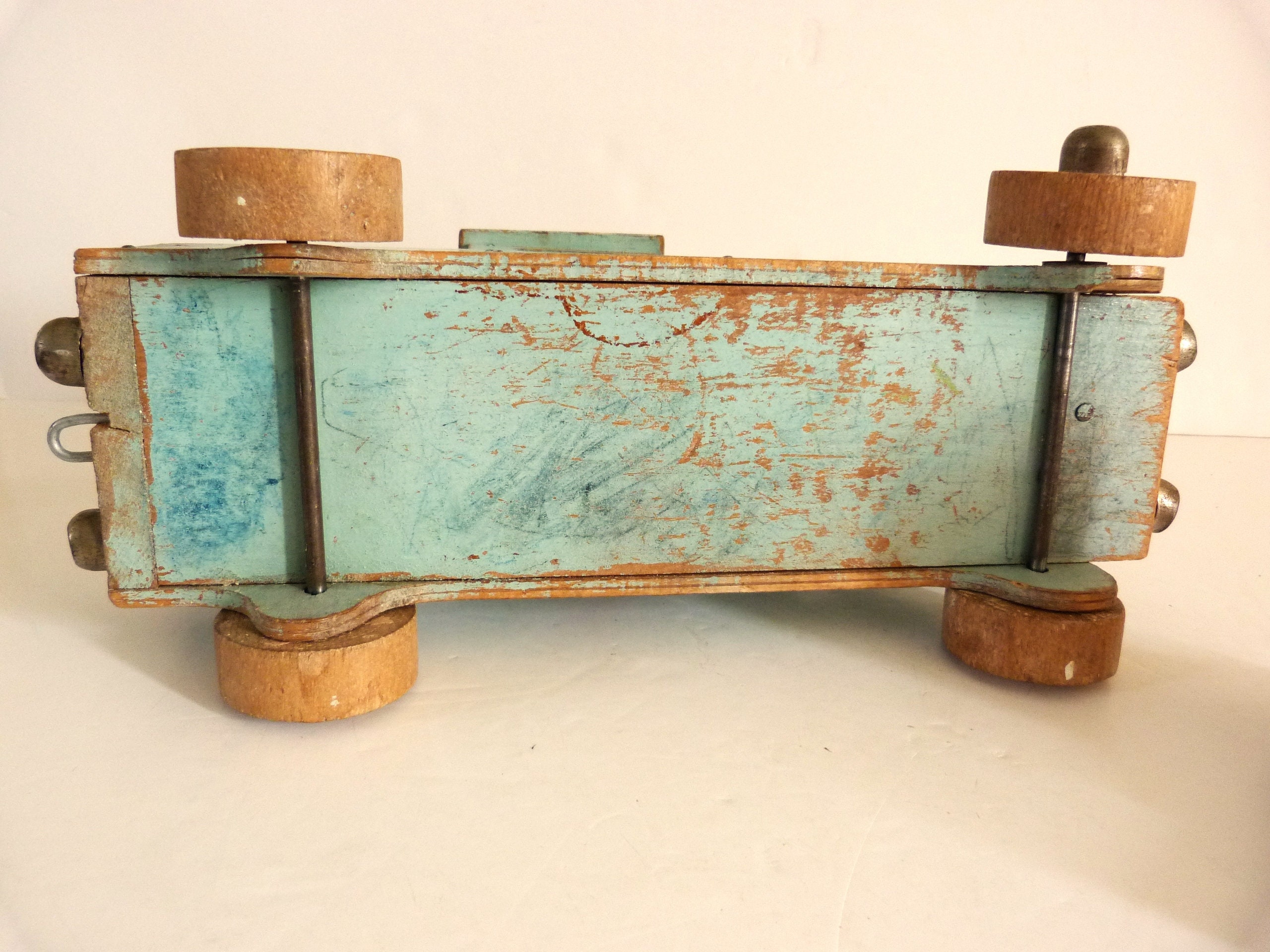 Vintage Triang Wooden Train With Blocks, Rare Collectable Decorative ...