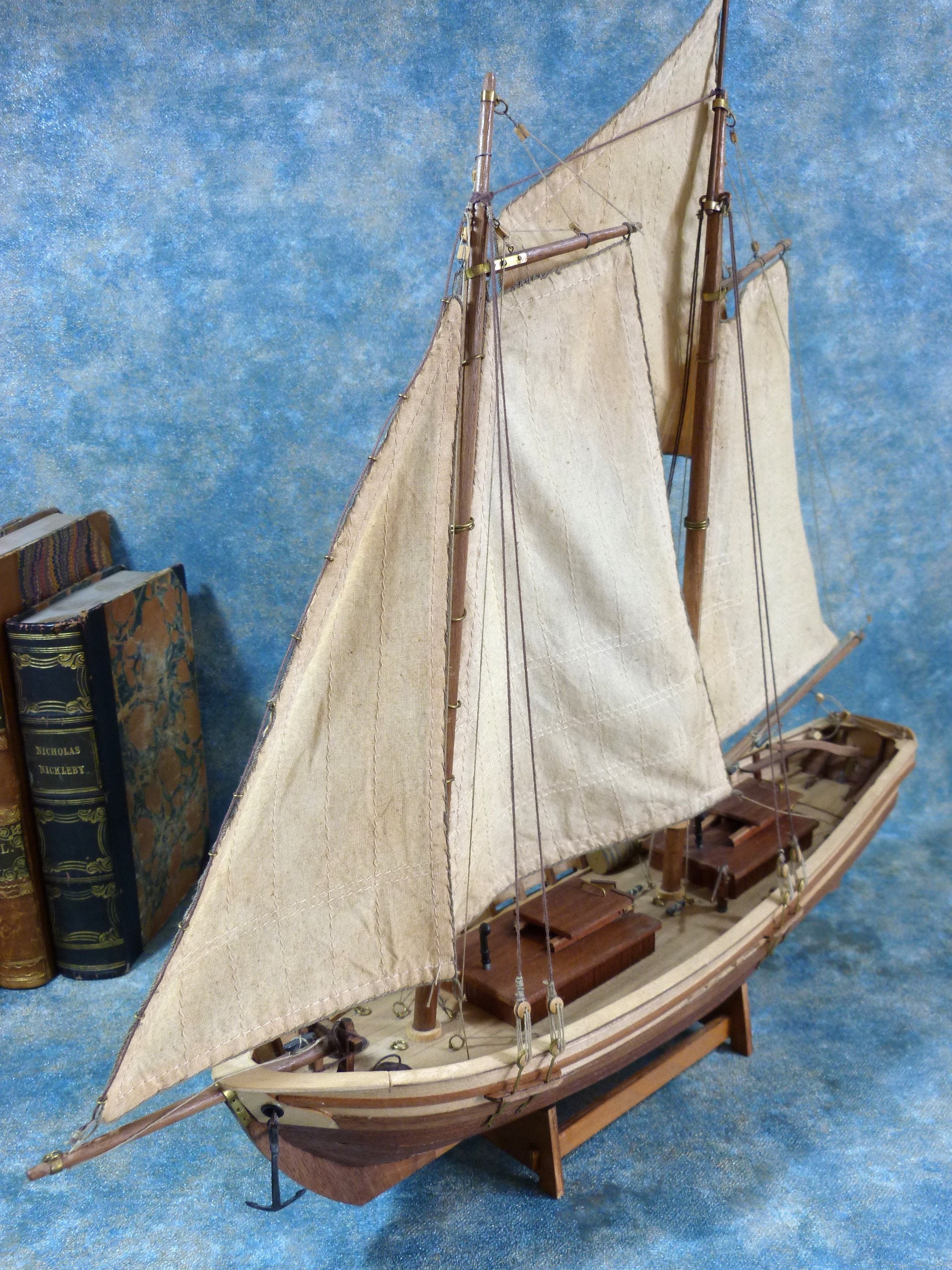 Hand Built Wooden Model Sailing Ship 1805 Virginia Pilot - Etsy UK