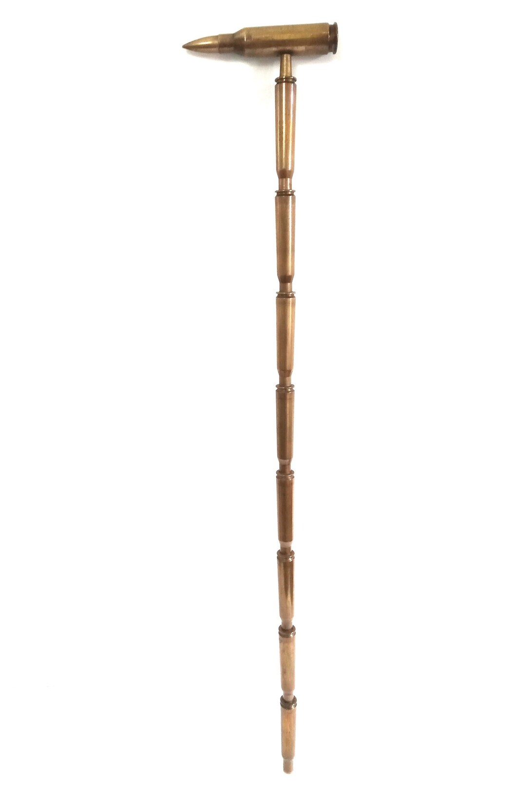 Unique WW2 Trench Art Walking Stick, De-activated 1942 Shell Case ...