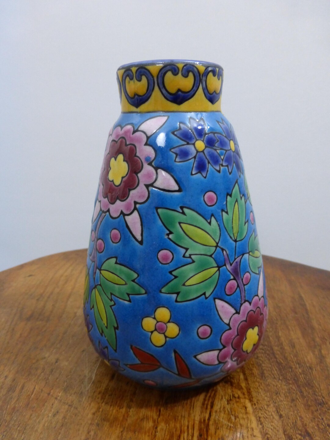 Vintage Emaux De Louviere Vase: Belgian Art Deco Cloisonne Pottery - Etsy