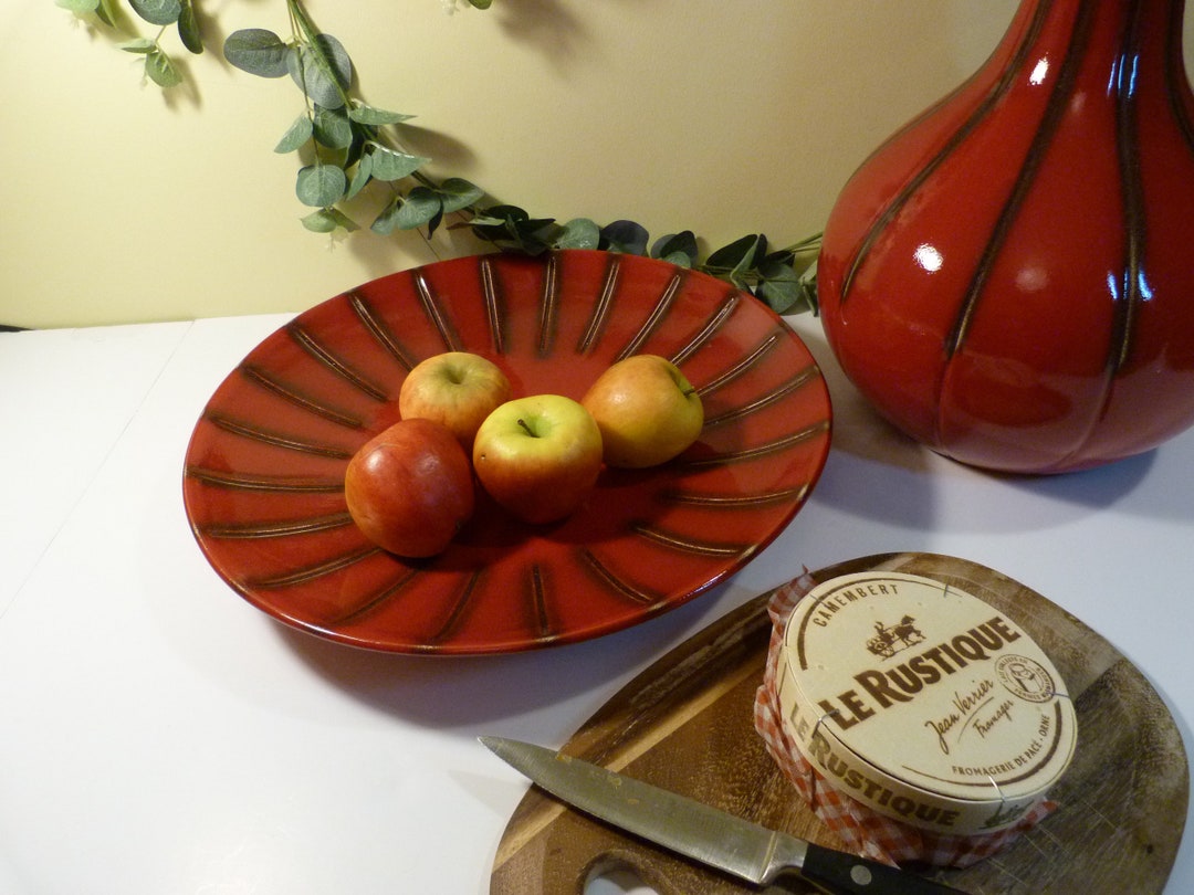 Large Red Onion Charger Plate, Rustic Glaze, 14" Wide - Etsy