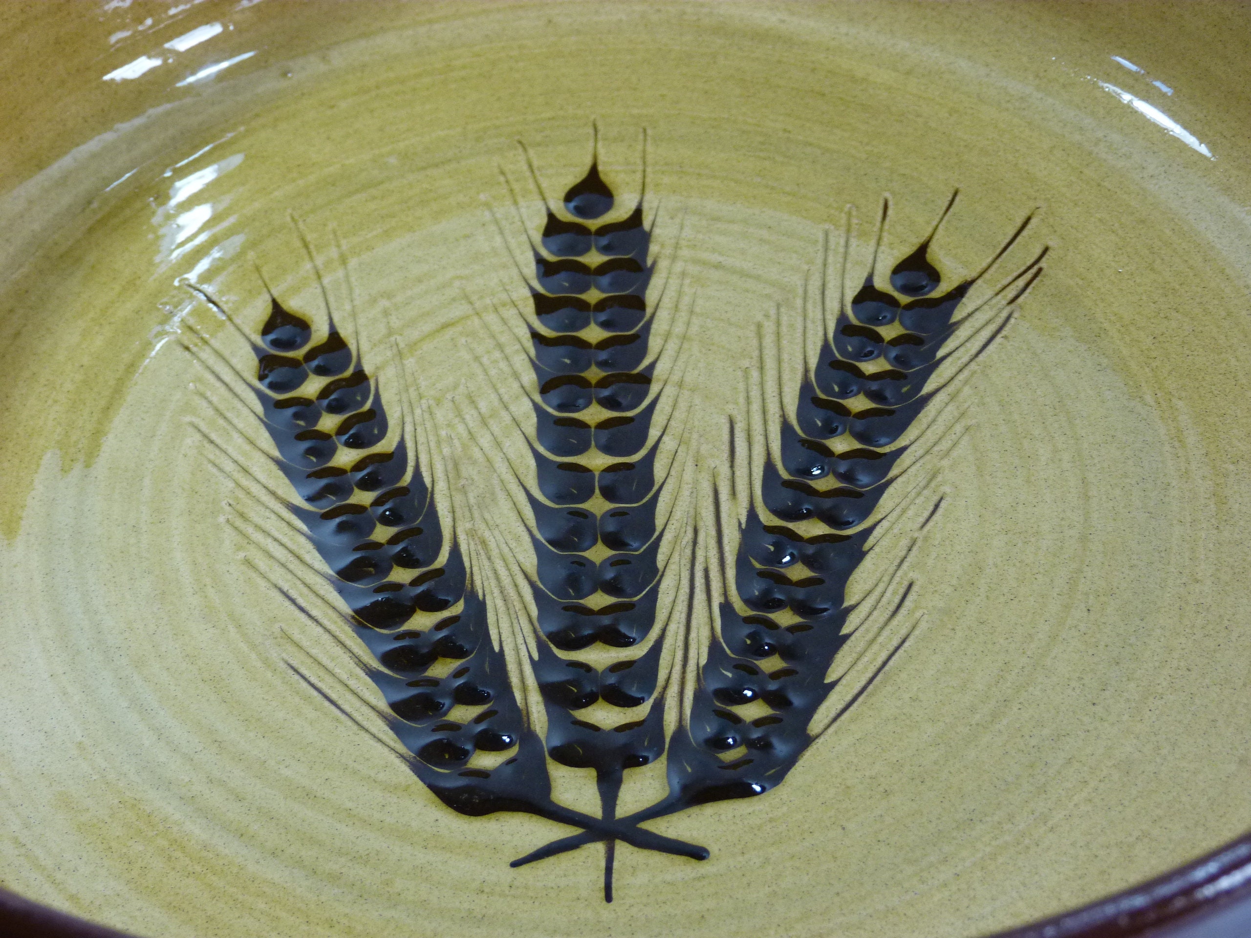 Layham Pottery, John Brownhill, 10 Serving Dish, Wheat Ear Motif, 1974 ...