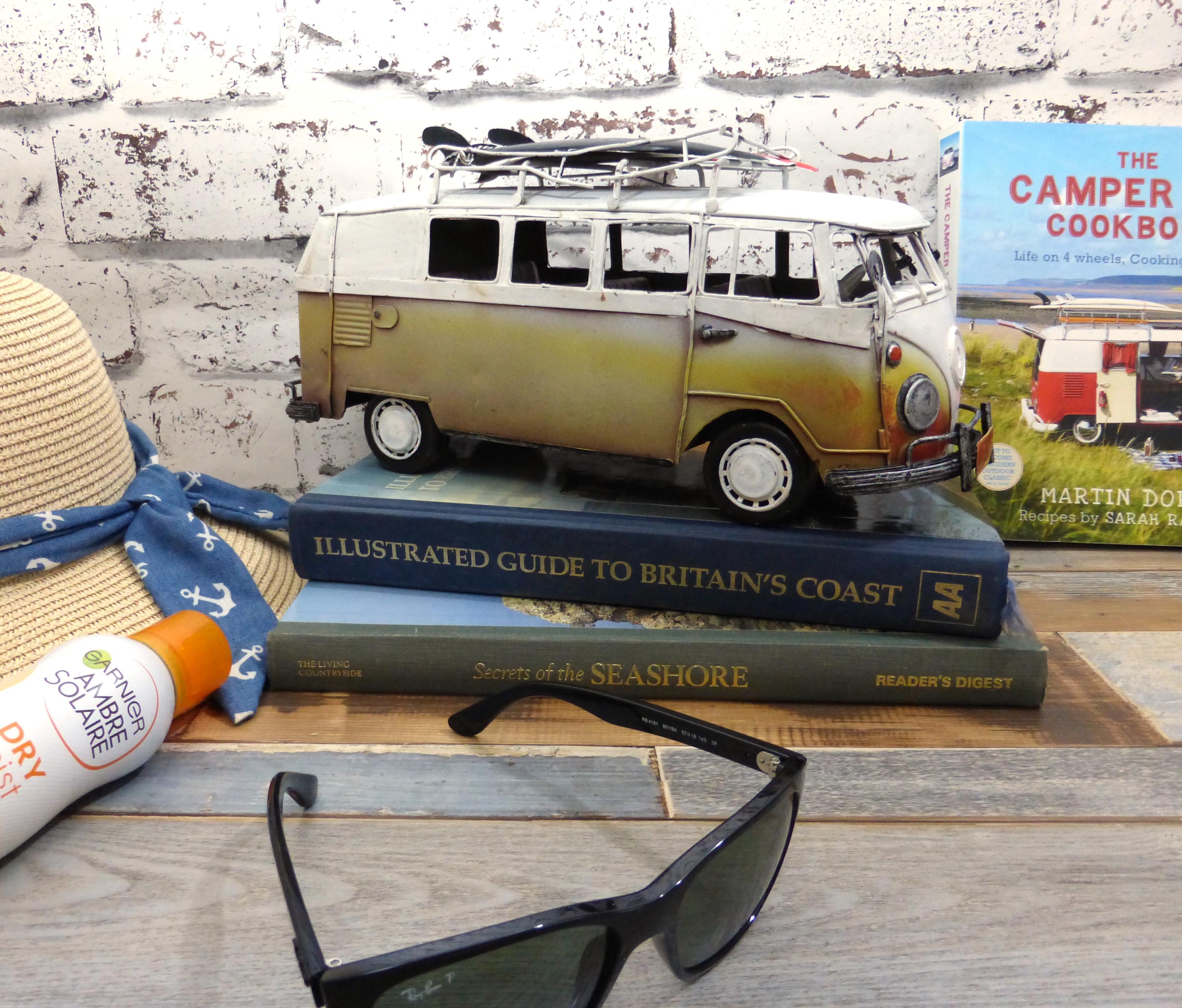 Retro VW Camper Surf Bus Car Tinplate Model, Vintage Style Metal ...