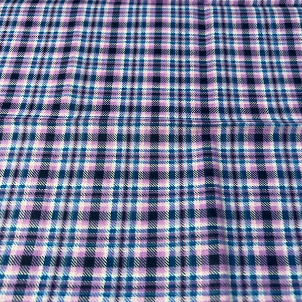 Purple Plaid Fabric - Etsy
