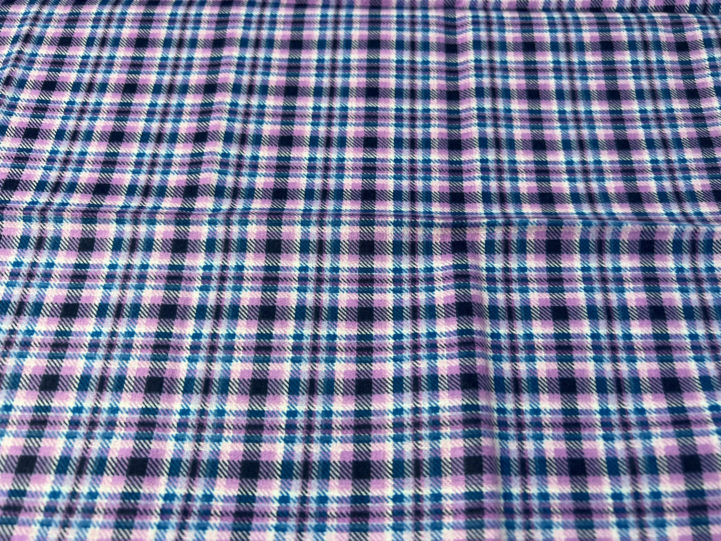 Purple Plaid Fabric/fat Quarter - 100% Cotton Flannel - Etsy