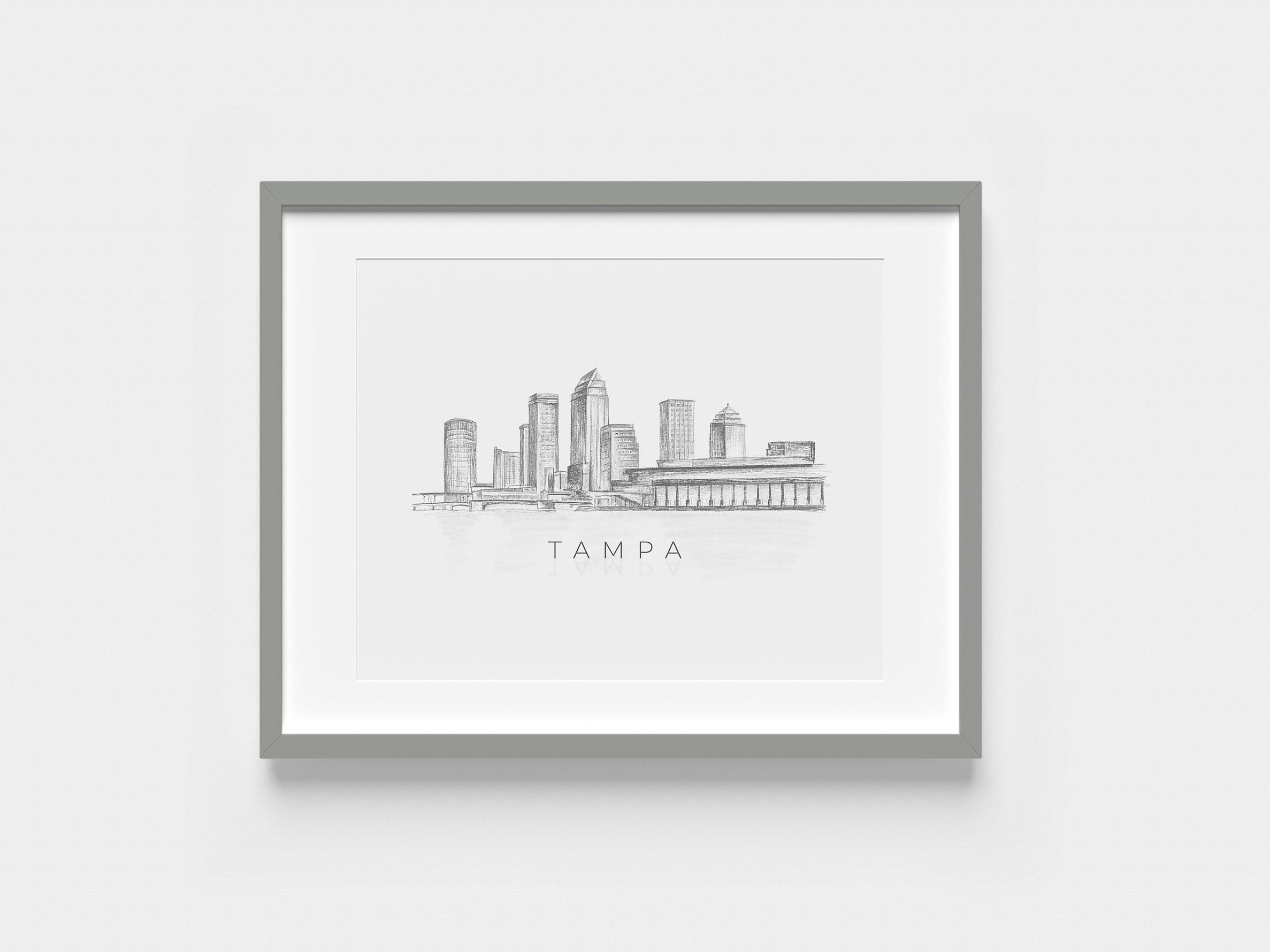 Tampa Bay Skyline | Skyline Sketch | Wall Art Prints | Digital Download ...