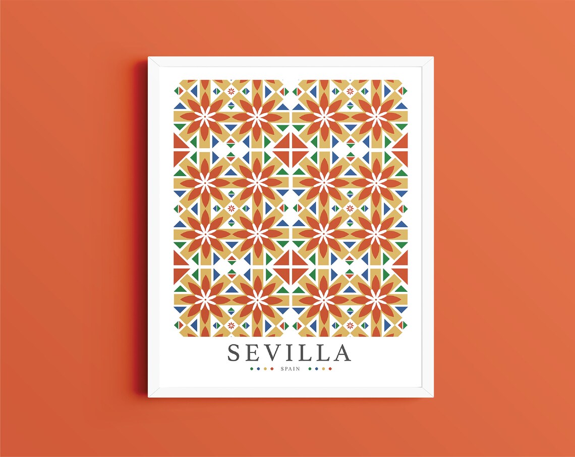 SEVILLA Spain Travel Poster | Sevilla Wall Art | Spain Travel Digital ...