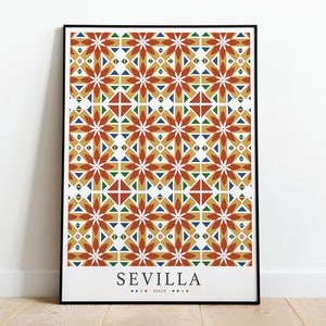 SEVILLA Spain Travel Poster | Sevilla Wall Art | Spain Travel Digital ...