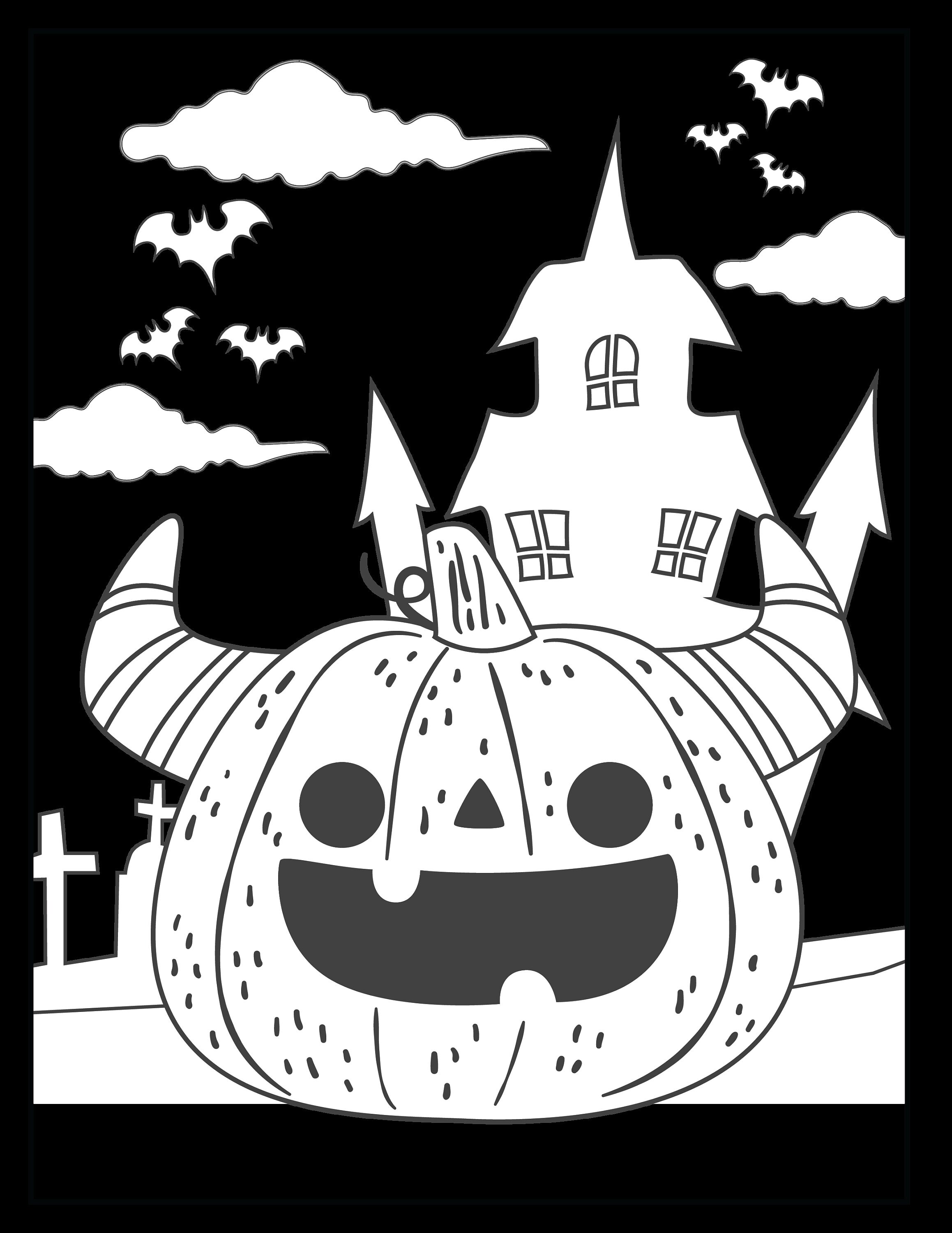 Spooky Halloween Children's Colouring Book. Over 30 Different Pages of ...