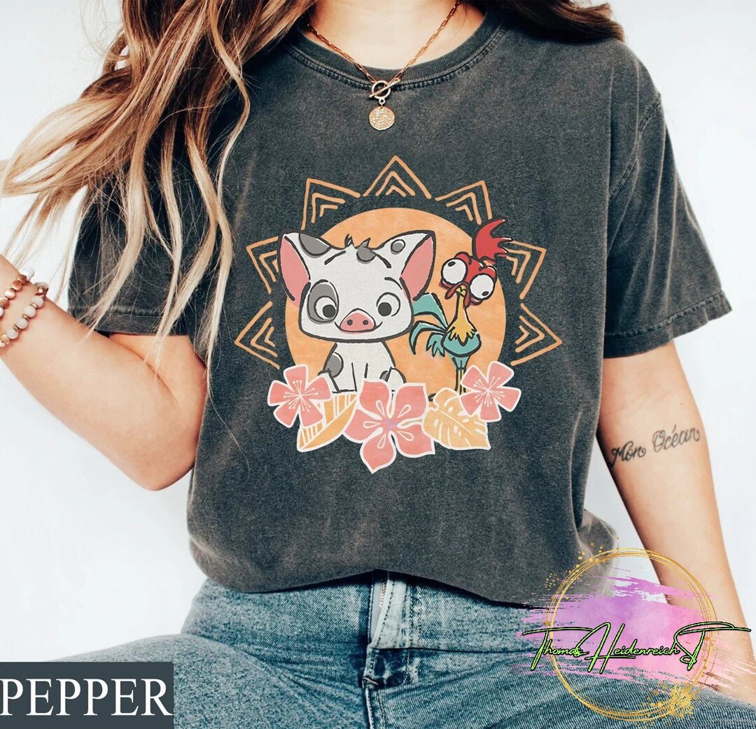 Hei Hei and Pua Comfort Colors Shirt Moana Shirt Moana - Etsy