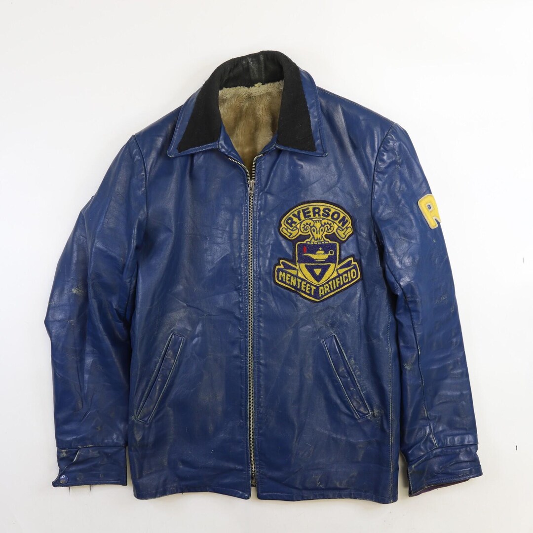 Vintage Ryerson Engineering Leather Varsity Jacket Size Medium - Etsy