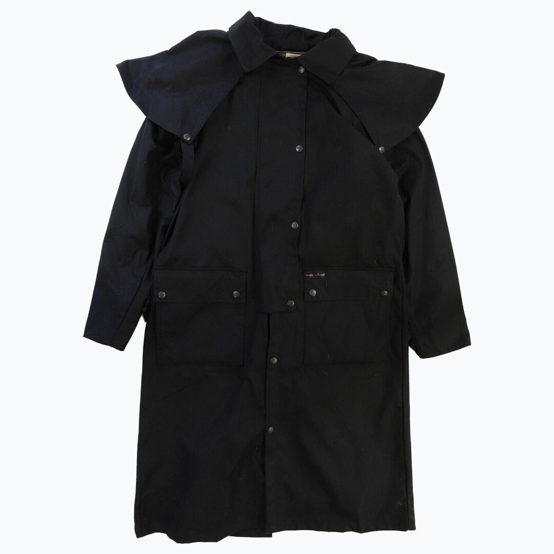 Vintage Outback Waxed Duster Coat Jacket Size Small Black - Etsy