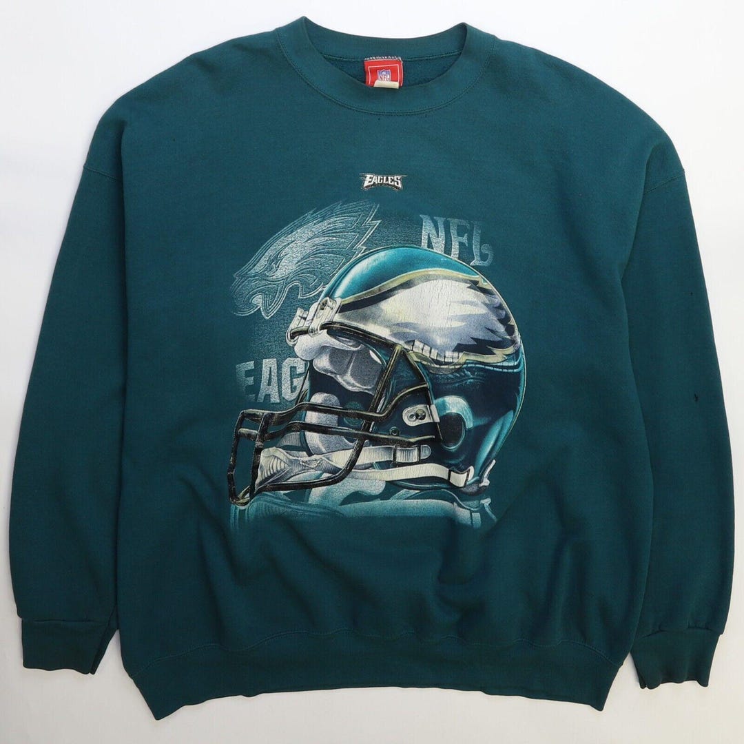 Vintage Philadelphia Eagle Helmet Sweatshirt Crewneck Size 2XL NFL - Etsy