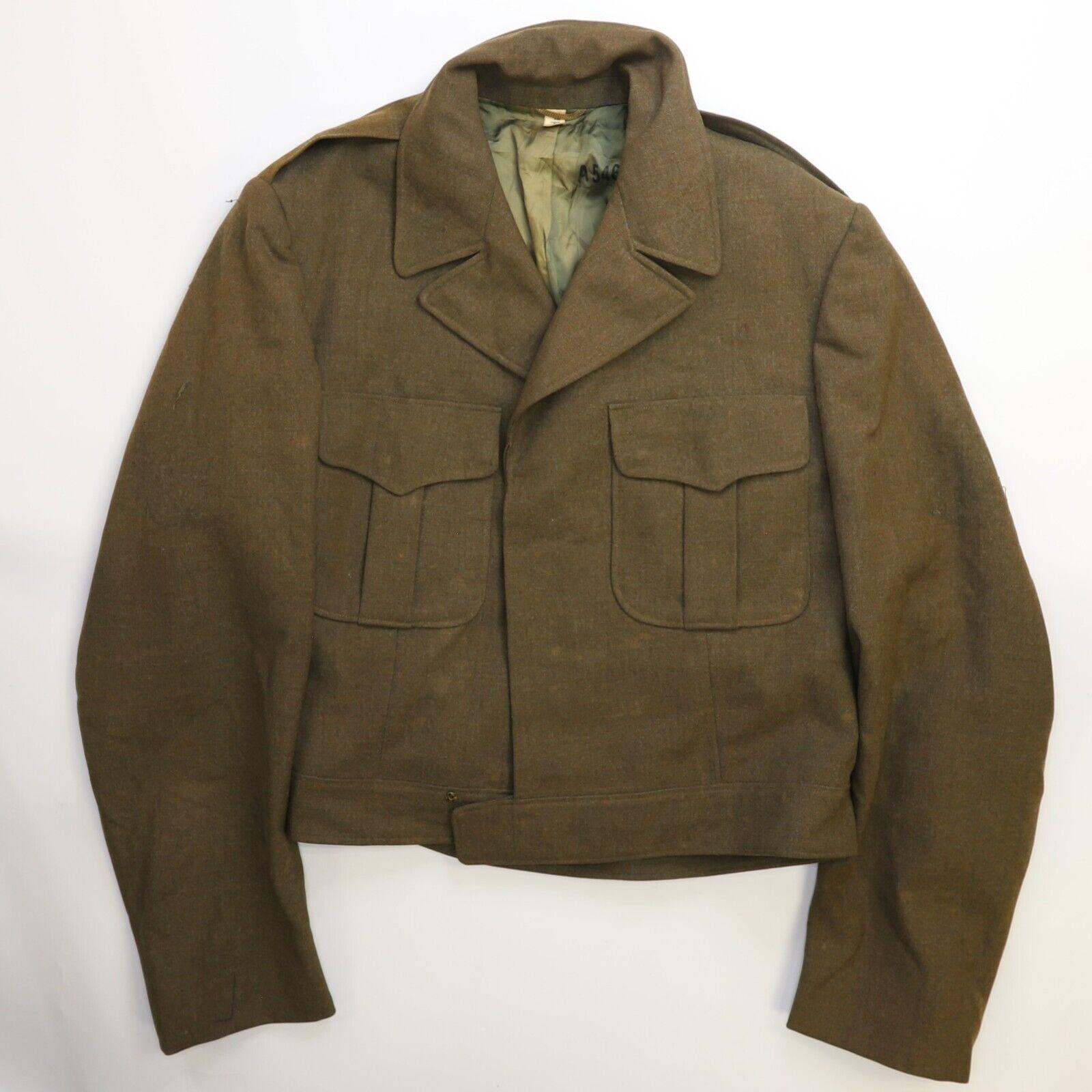 Vintage Military Army Wool Jacket Size 40L Green - Etsy