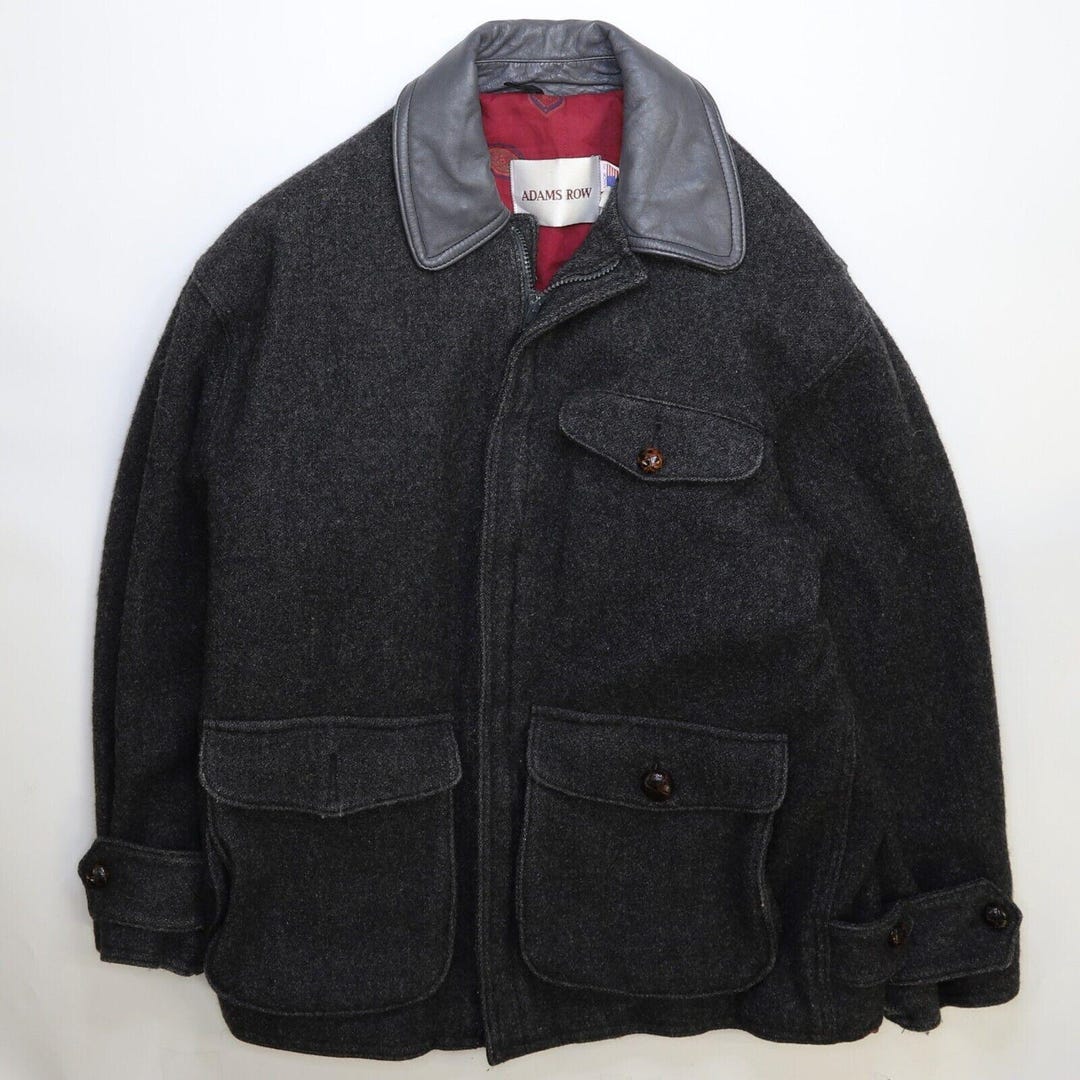 Vintage Adams Row Wool Coat Jacket Size Small Gray - Etsy