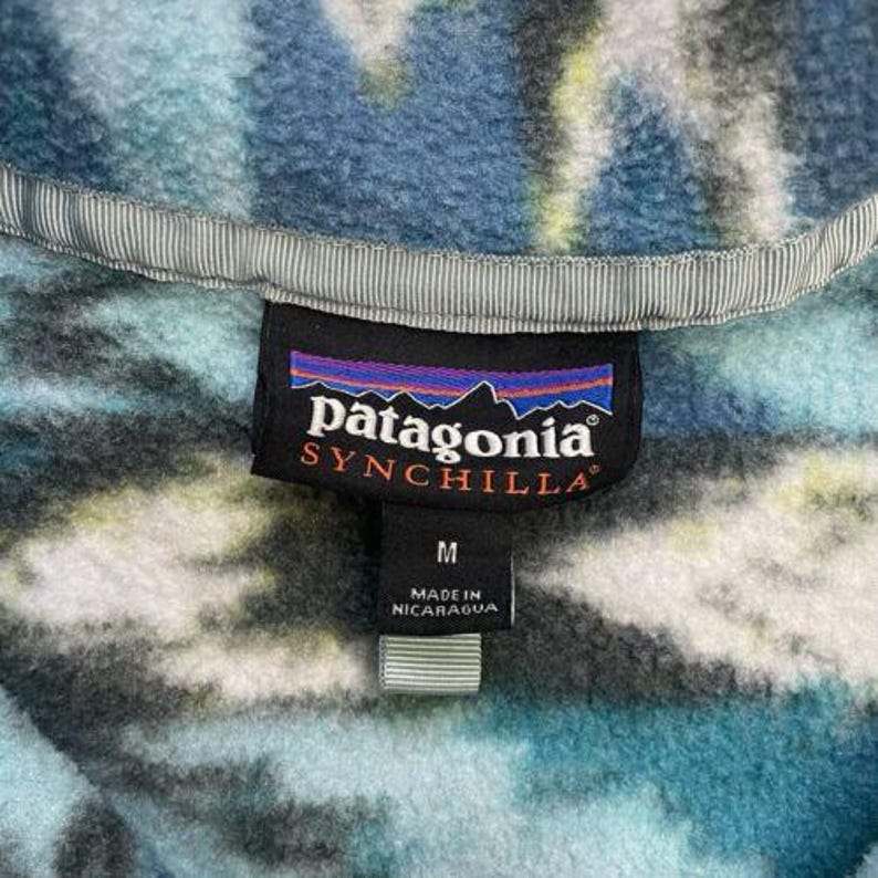 Patagonia Synchilla Trout Tails Elwha Snap T Fleece Jacket Womens Size ...