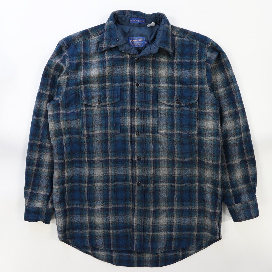Pendleton Wool Field Button up Shirt Size Large Plaid Outdoorsman - Etsy