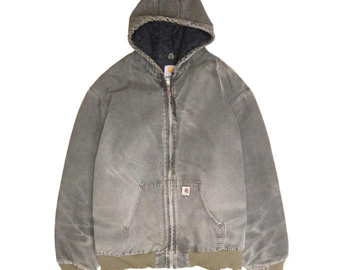 Vintage Carhartt Canvas Bomber Work Jacket Size 3XL Green J130 - Etsy