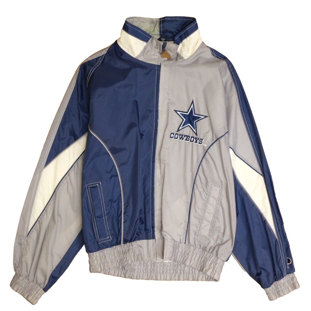 Vintage Dallas Cowboys Pro Player Windbreaker Light Jacket Size Large ...