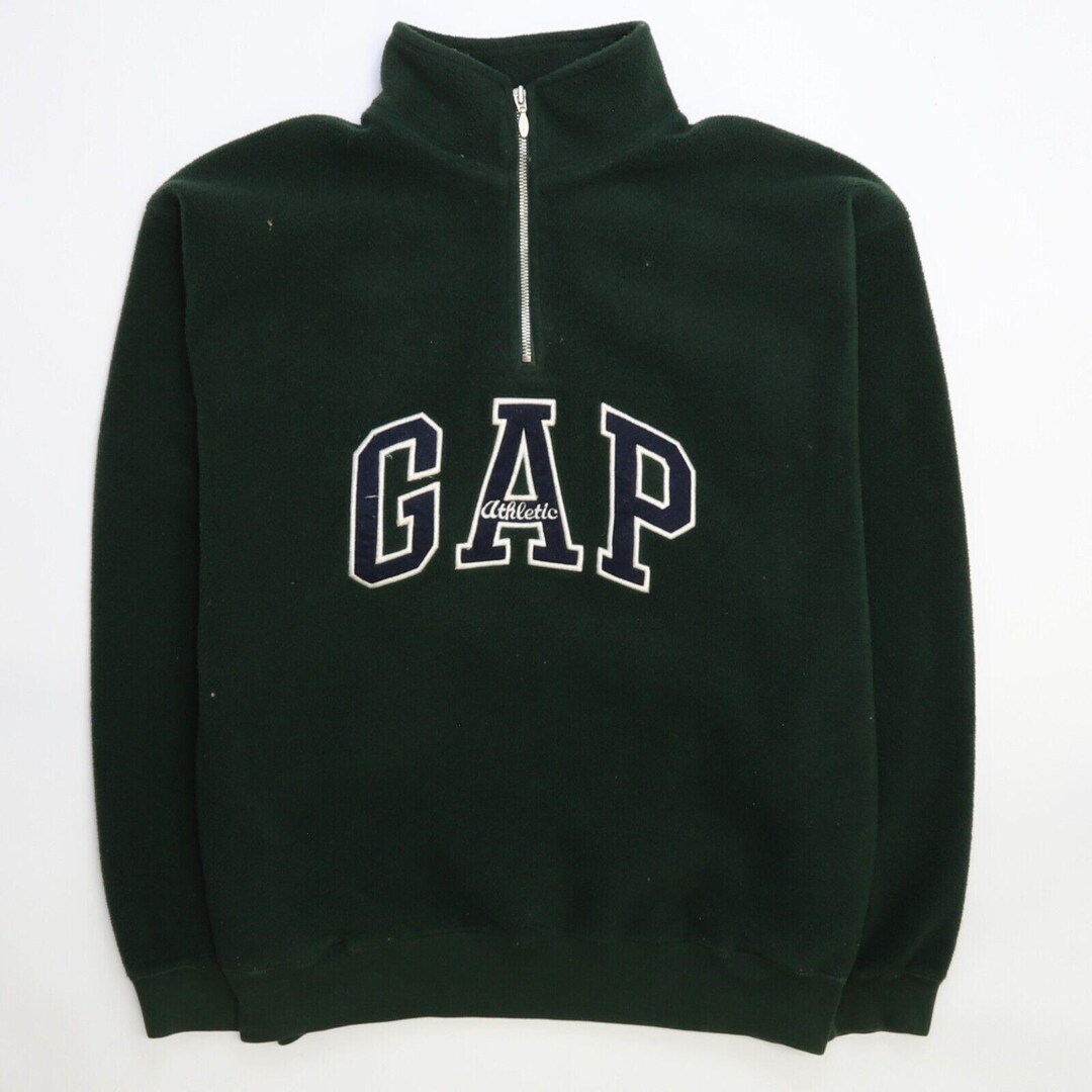 Vintage Gap Athletics Fleece Pullover Jacket Size Large Green - Etsy