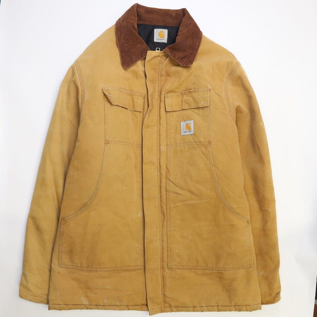 Vintage Carhartt Canvas Arctic Work Jacket Size XL Tan Brown - Etsy