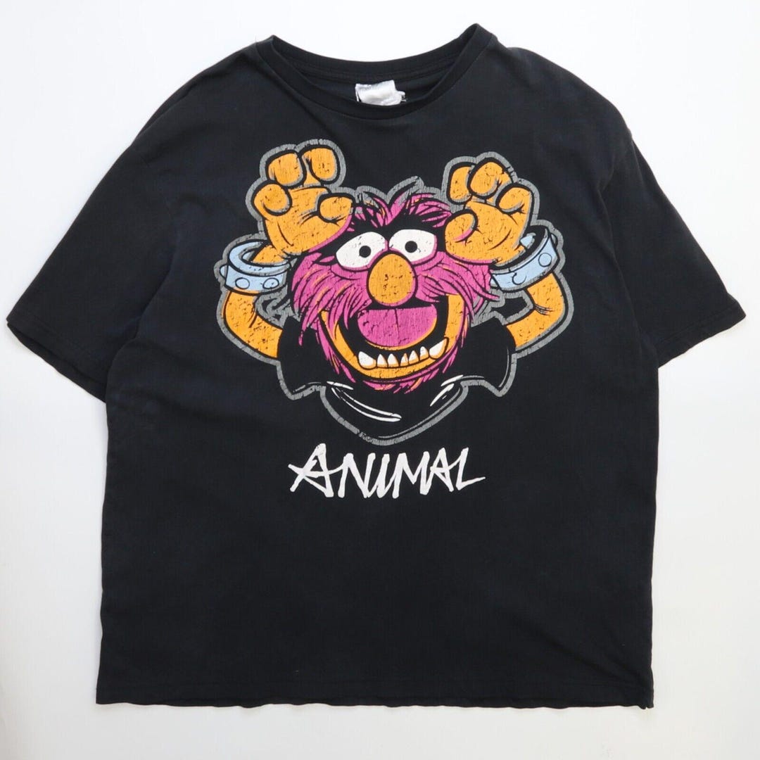 Vintage the Muppets Animal T-shirt Size XL Black - Etsy