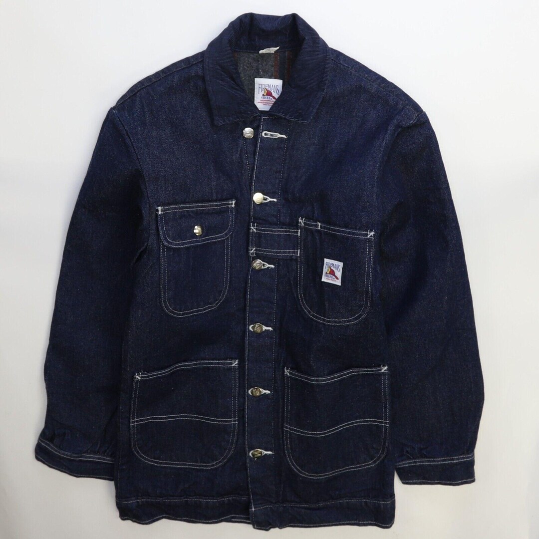 Vintage Denim Fireman's Chore Jacket Size Small - Etsy