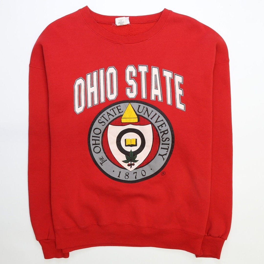 Vintage Ohio State Buckeyes Crest Crewneck Sweatshirt Size XL 90s NCAA ...