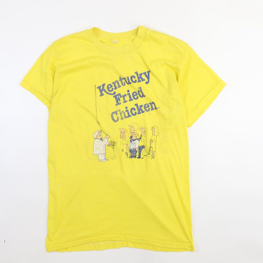 Vintage Kentucky Fried Chicken KFC T-shirt Size Large 80s Yellow - Etsy