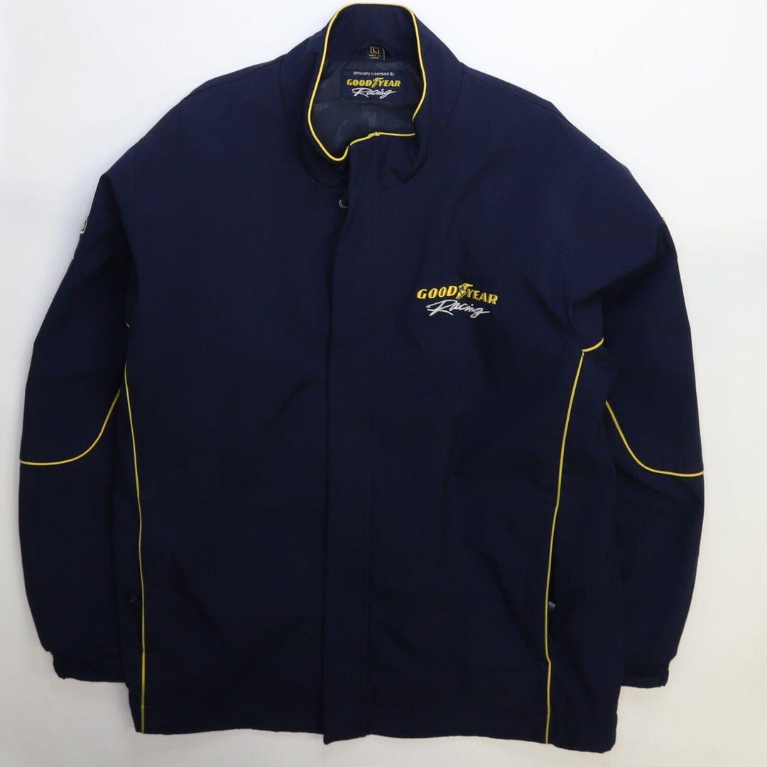 Vintage Goodyear Racing Jacket Size Large Blue - Etsy