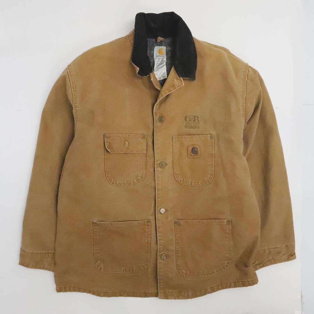 Vintage Carhartt Canvas Chore Work Jacket Size 2XL C02 BRN - Etsy