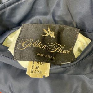 Vintage Golden Fleece Bomber Jacket Size 36 Blue - Etsy