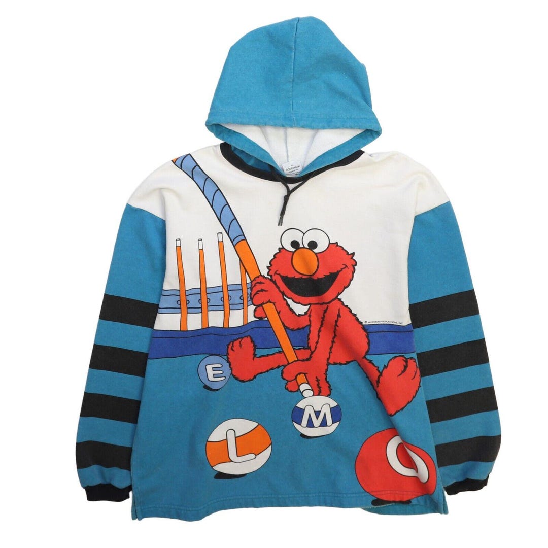 Vintage Elmo Pool Billiards Sesame Street Sweatshirt Hoodie Large All ...
