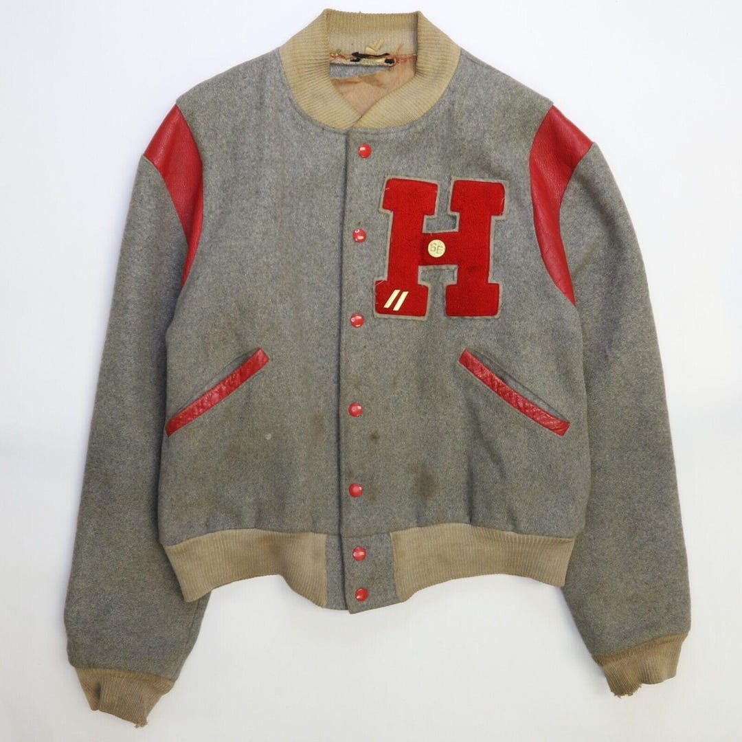 Vintage Wool Letterman Varsity Jacket Size 44 60s 70s - Etsy