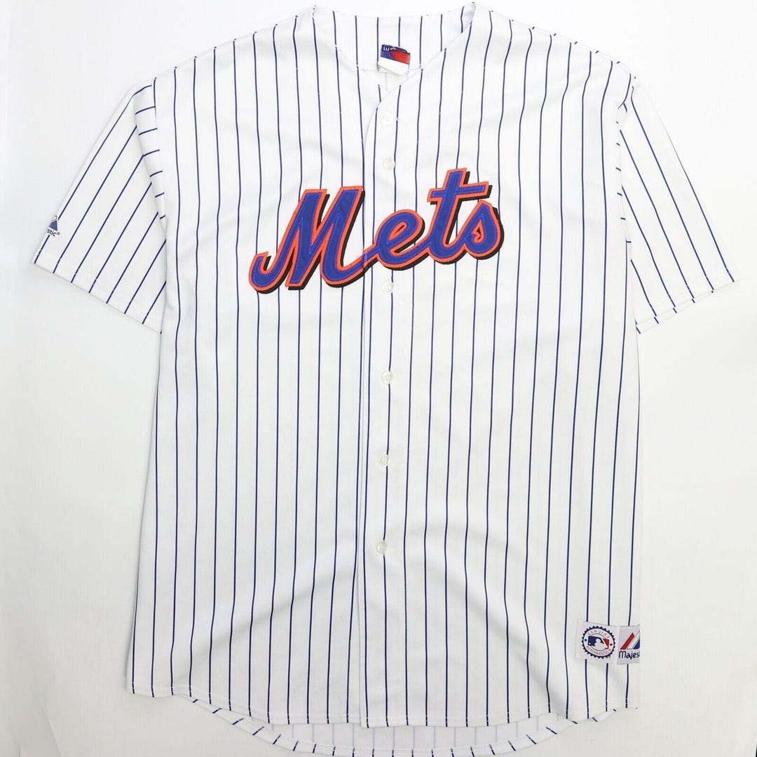 Vintage New York Mets Majestic Pinstripe Jersey Size 3XL MLB - Etsy