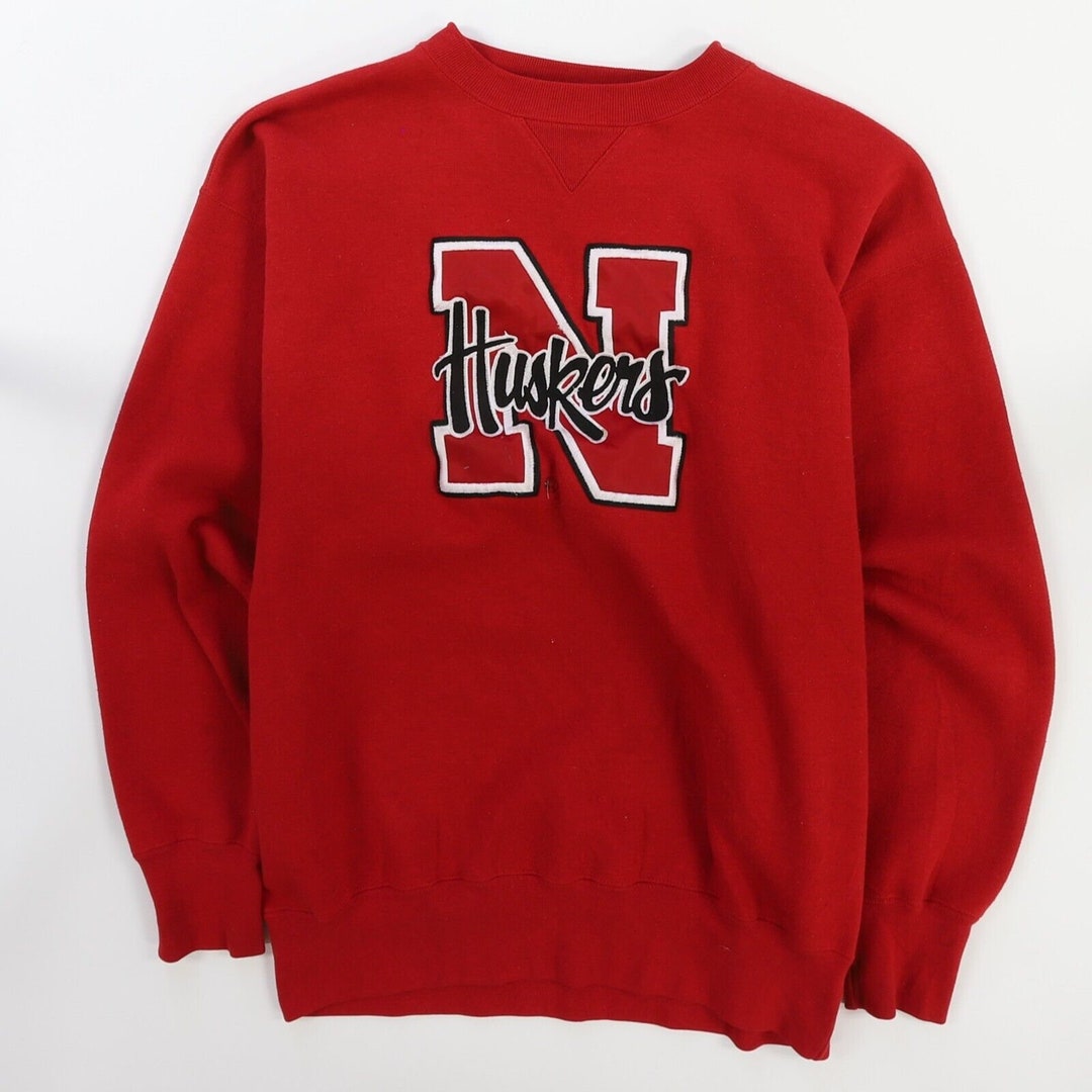 Vintage Nebraska Huskers Crewneck Sweatshirt Size Large 90s NCAA - Etsy