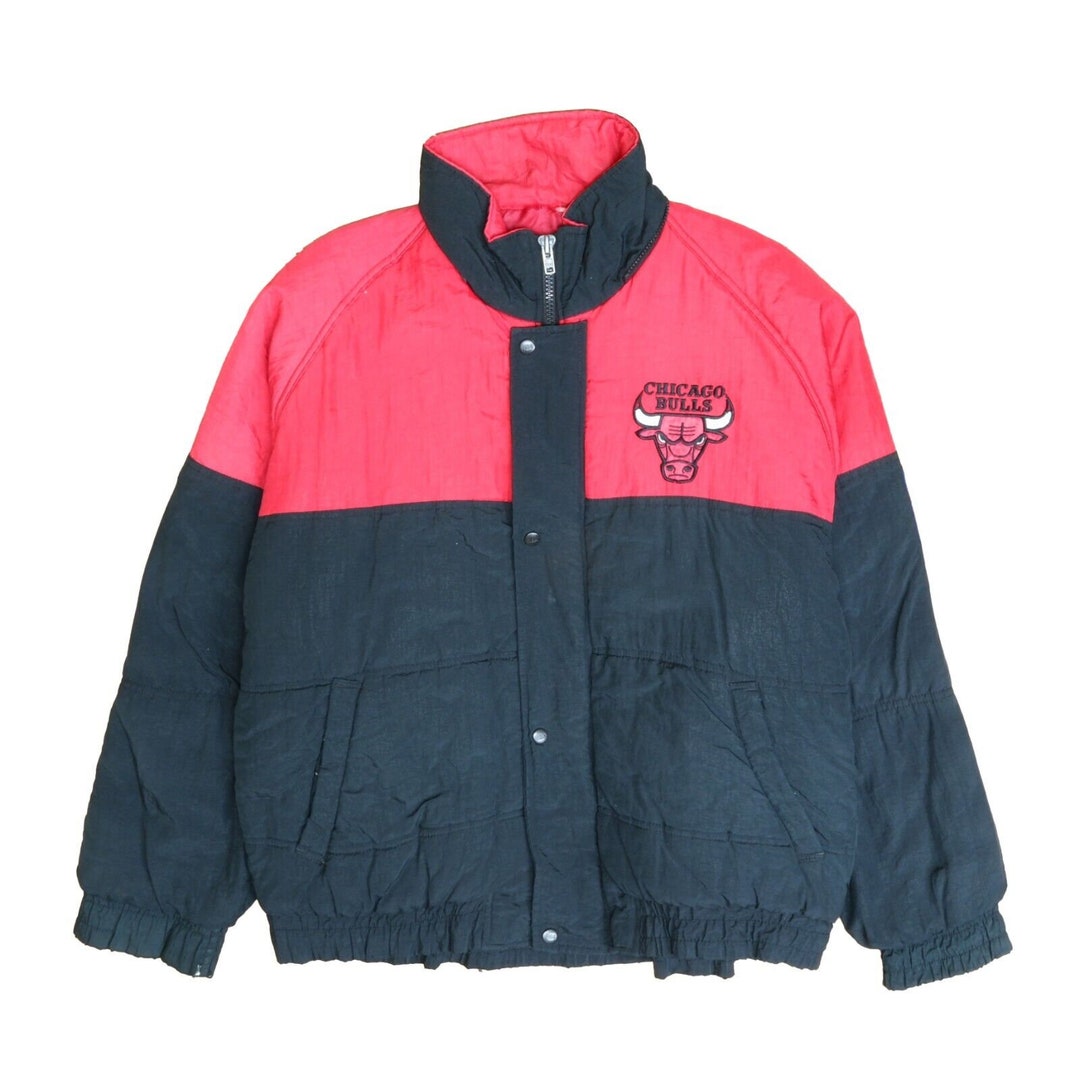 Vintage Chicago Bulls Pro Player Puffer Jacket Size Large Red - Etsy