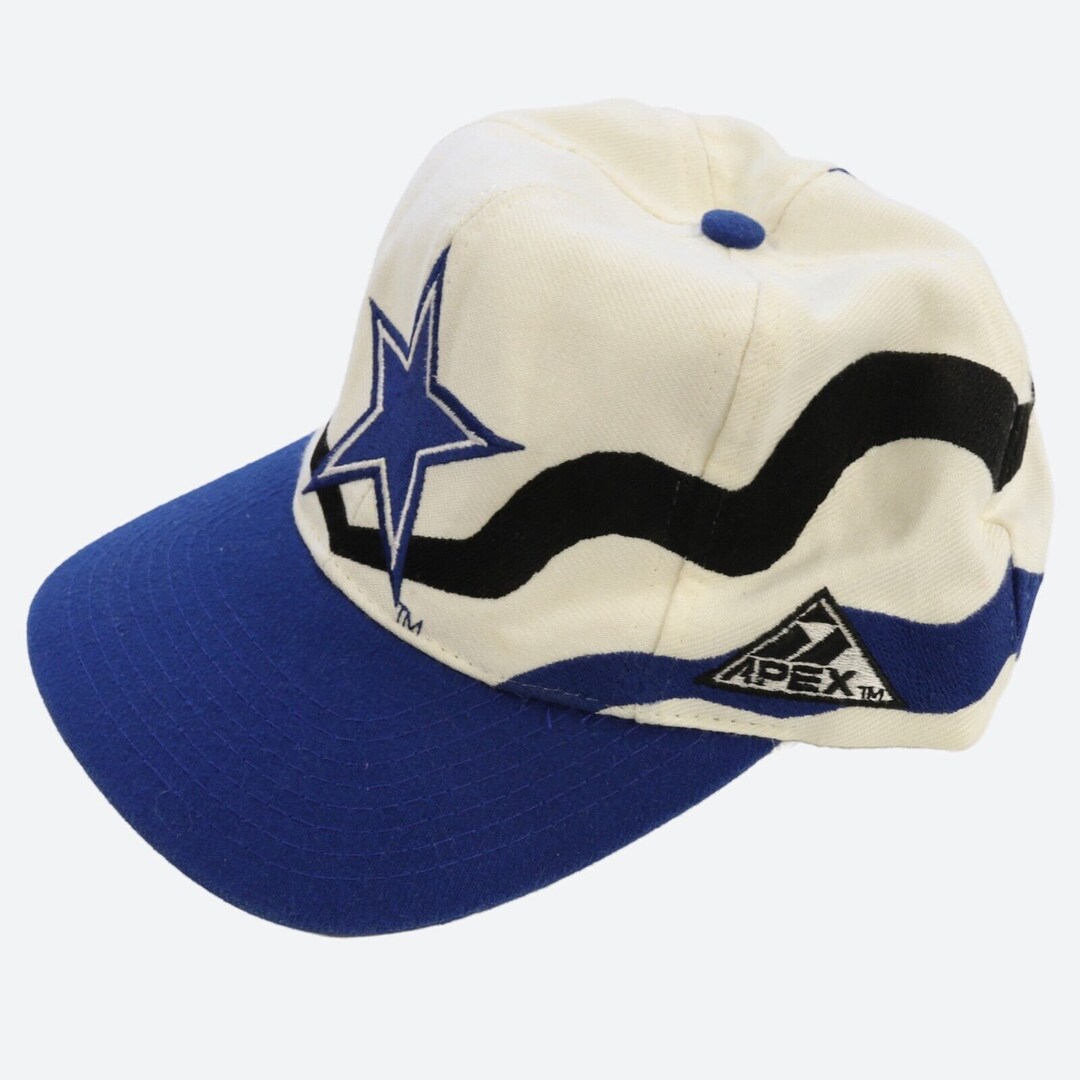 Vintage Dallas Cowboys Waves Wool Apex One Snapback Hat Cap OSFA 90s ...