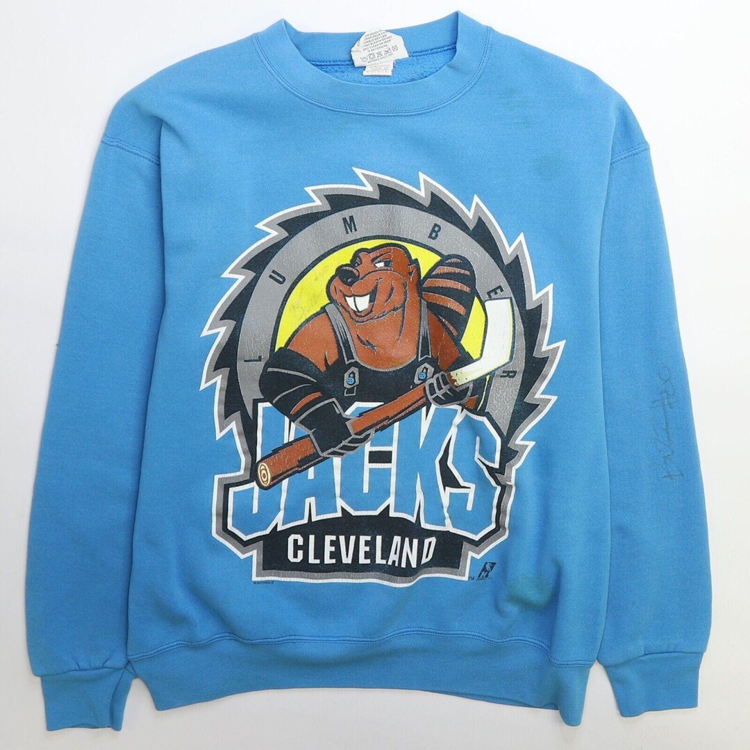 Vintage Cleveland Lumberjacks Hockey Crewneck Sweatshirt Size Medium ...