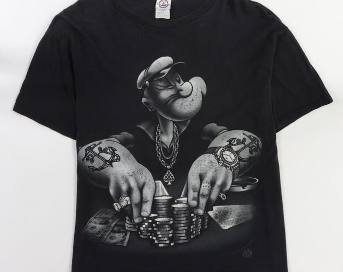 Vintage Popeye the Sailor Gangster Poker T-shirt Size Large 2008 - Etsy