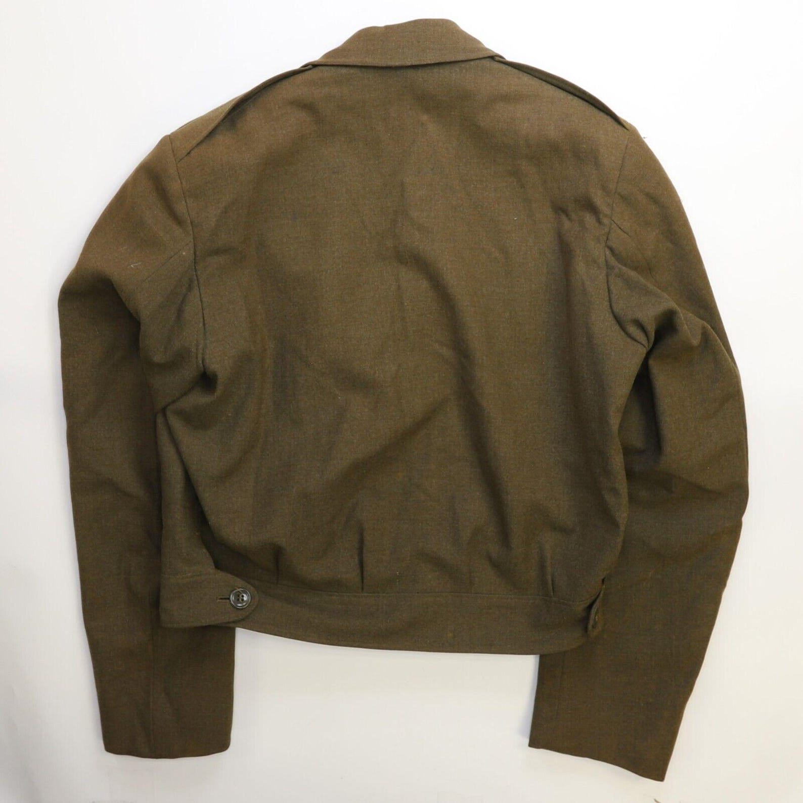 Vintage Military Army Wool Jacket Size 40L Green - Etsy