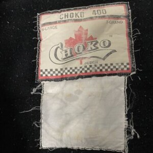 Vintage Choko Racing 400 Bomber Jacket Size XL Black Insulated ...