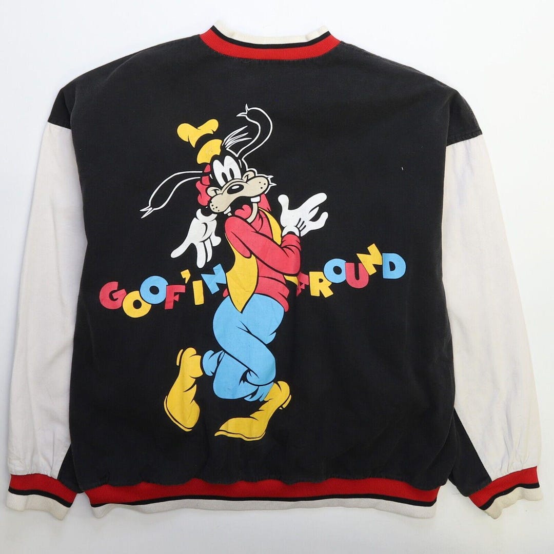 Vintage Goofy Disney Bomber Jacket Size Medium Reversible - Etsy