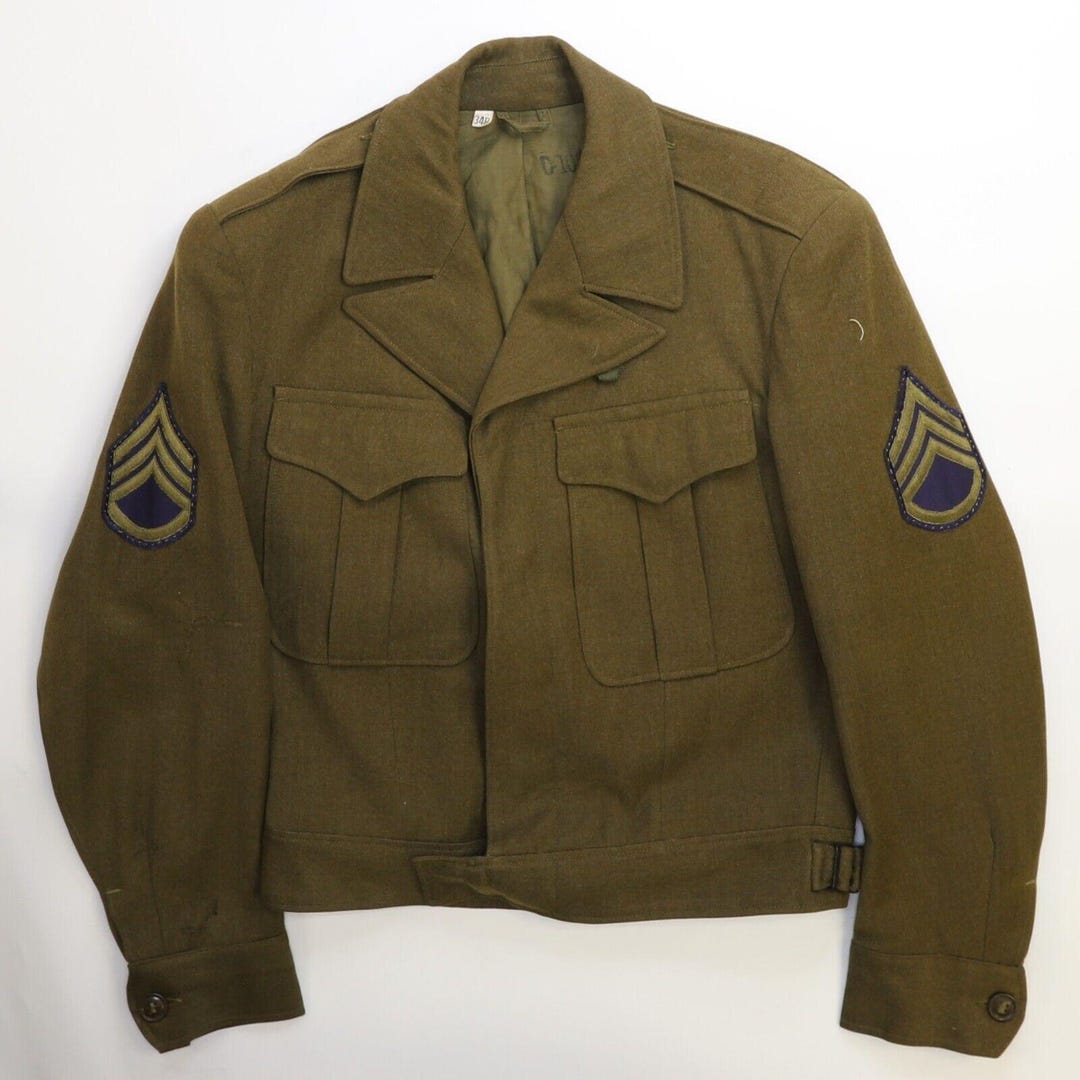 Vintage Military Army Wool OD Jacket Size 34R 1940s - Etsy