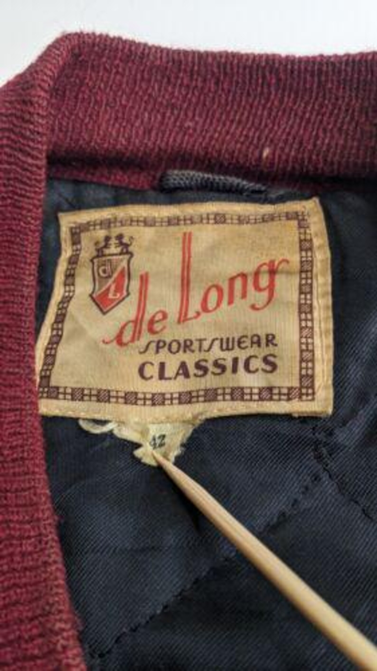 Vintage Delong Leather Wool Varsity Letterman Jacket Size 42 - Etsy