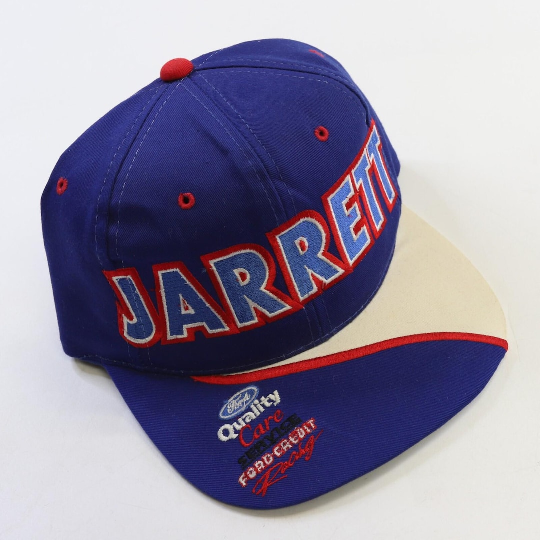 Vintage Dale Jarrett Ford Racing Snapback Hat Cap OSFA - Etsy