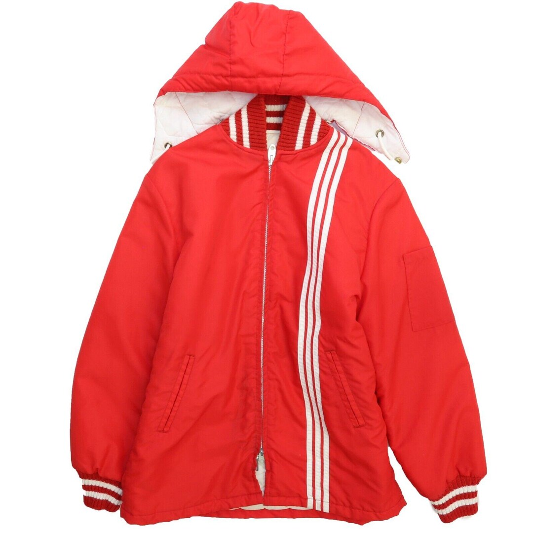 Vintage Avon Sportswear Striped Coat Jacket Size Medium Red Lightning ...